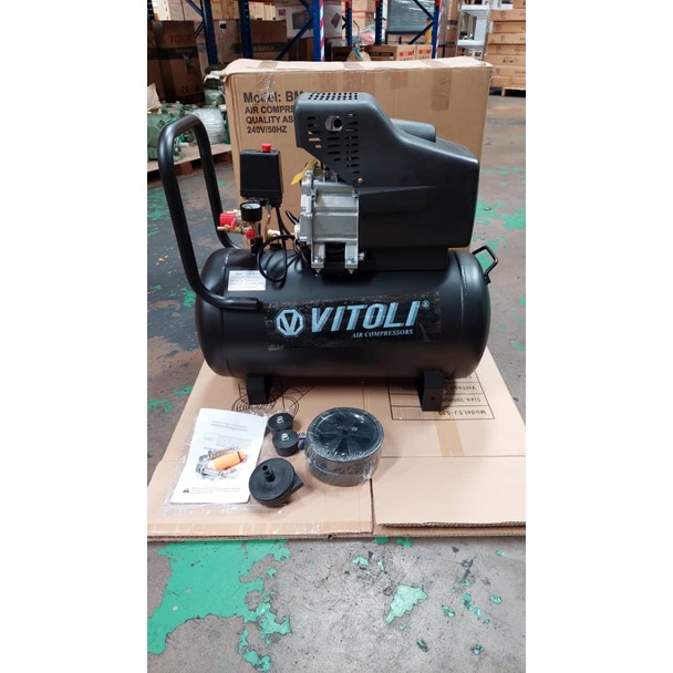 Vitoli Air Compressor 3 HP 2.2Kw 50 Liter 8 Bar Direct Driven Big Tank ...