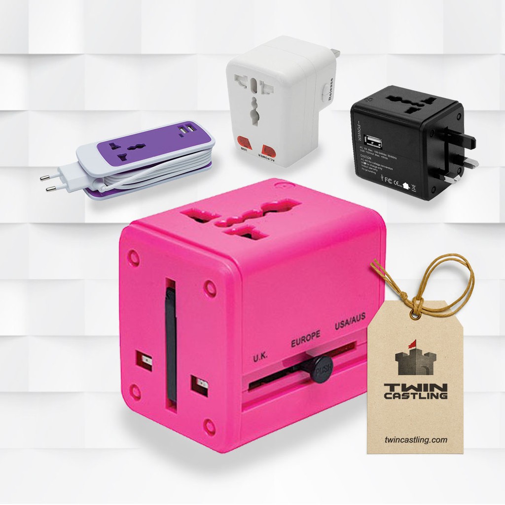 Travel 3 Pin & USB Adapter - Malaysia Extension Plug - Palam Sambungan ...