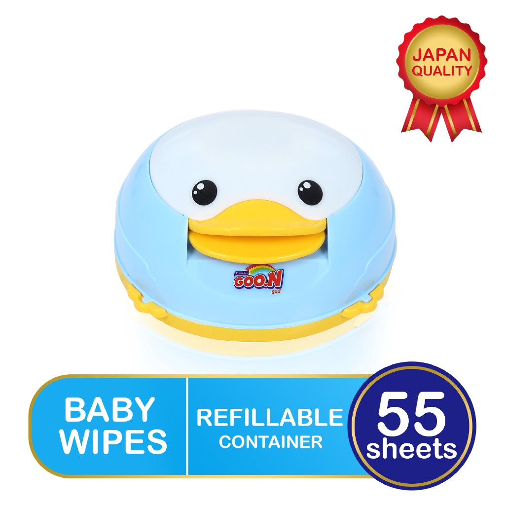 Goo.N Penguin Wet Tissue Box (Pre-loaded Goo.N Wet Wipes 55's) | Shopee ...