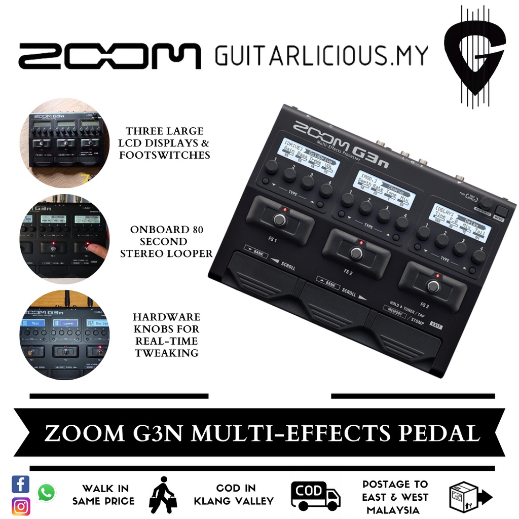 ZOOM G3N Multi-Effects Processor Wah with Adaptor ( G3N / G3-N / G3 ...