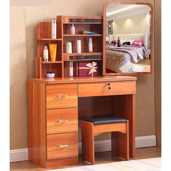 Tilting Mirrored Dressing Table,6 Pull Out Drawers Great For Storage ...