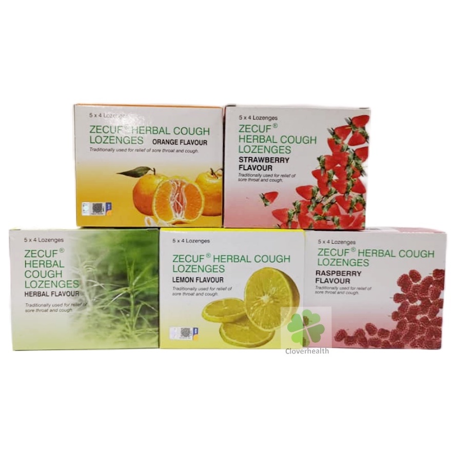 Zecuf Herbal Cough Lozenges 20's ( Lemon , Strawberry , Raspberry ...