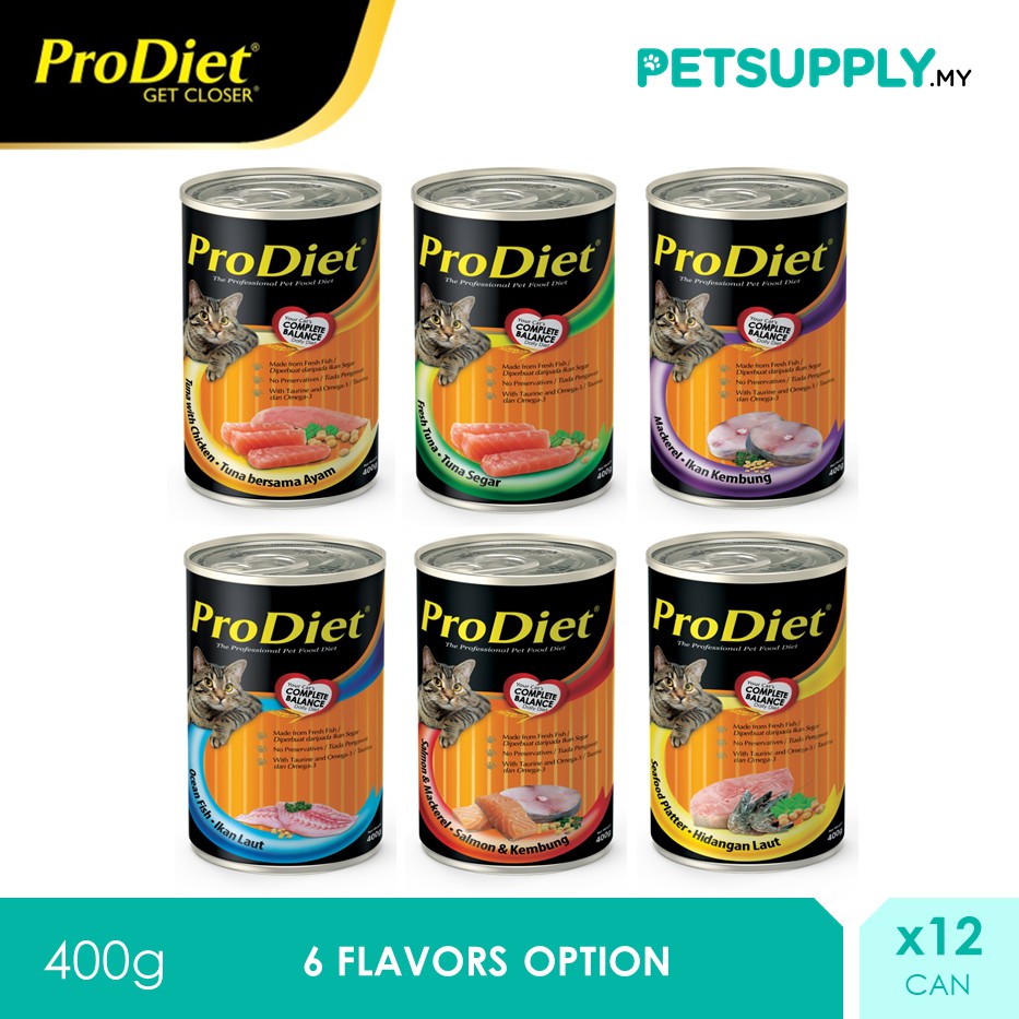 ProDiet Wet Cat Food Variant Flavour (400g x 12 Cans) [Petsupply.my ...