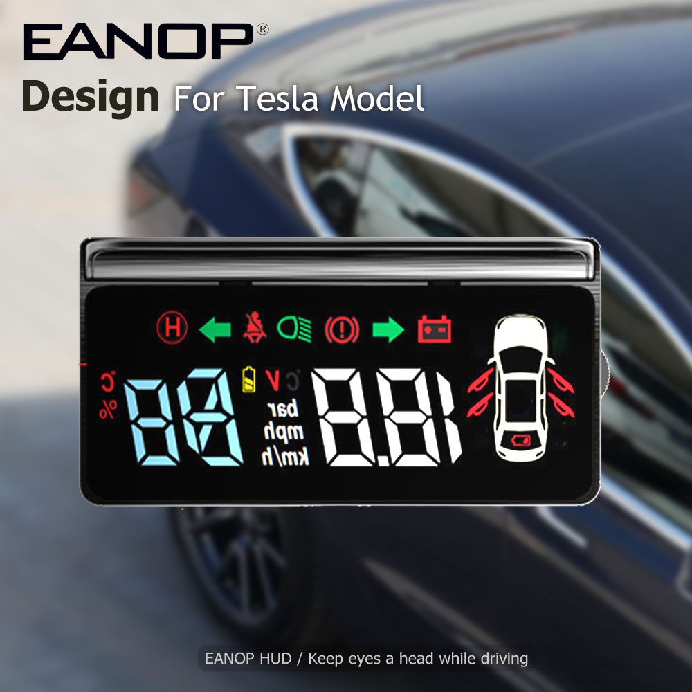 EANOP E100 HUD Head-Up Display Speedometer Windshield Projector Turning ...