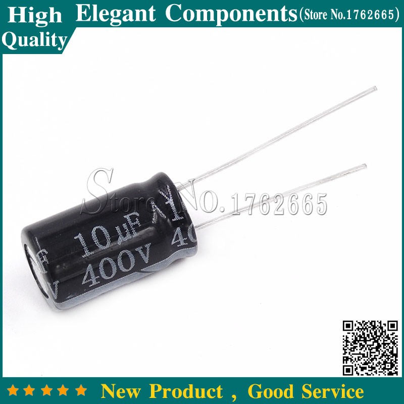 20PCS 10UF 400V 400V 10UF Aluminum Electrolytic Capacitor 400 V / 10 UF ...