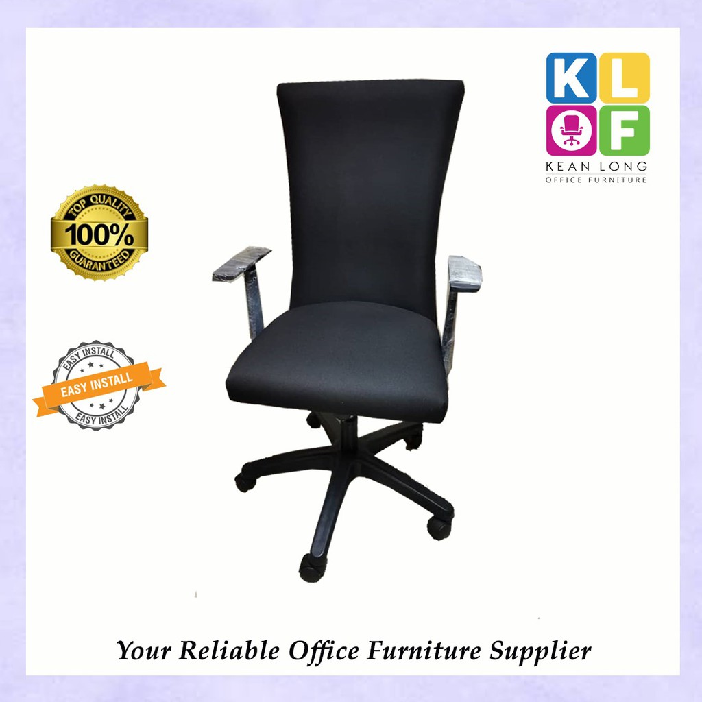 KLOF Medium Back Office Chair / Kerusi Pejabat / Fabric Chair / Kerusi ...