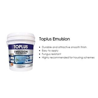 7LT SMART Toplus Emulsion Paint. Cat Kapur Tembok Batu Putih | Shopee ...