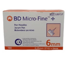 BD Micro-Fine Microfine Ultra Fine Plus 6mm 31G Insulin Pen Needles 100 ...