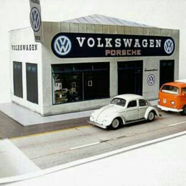 Diorama Papercraft Showroom Scale 1 / 64 | diorama papercraft showroom ...