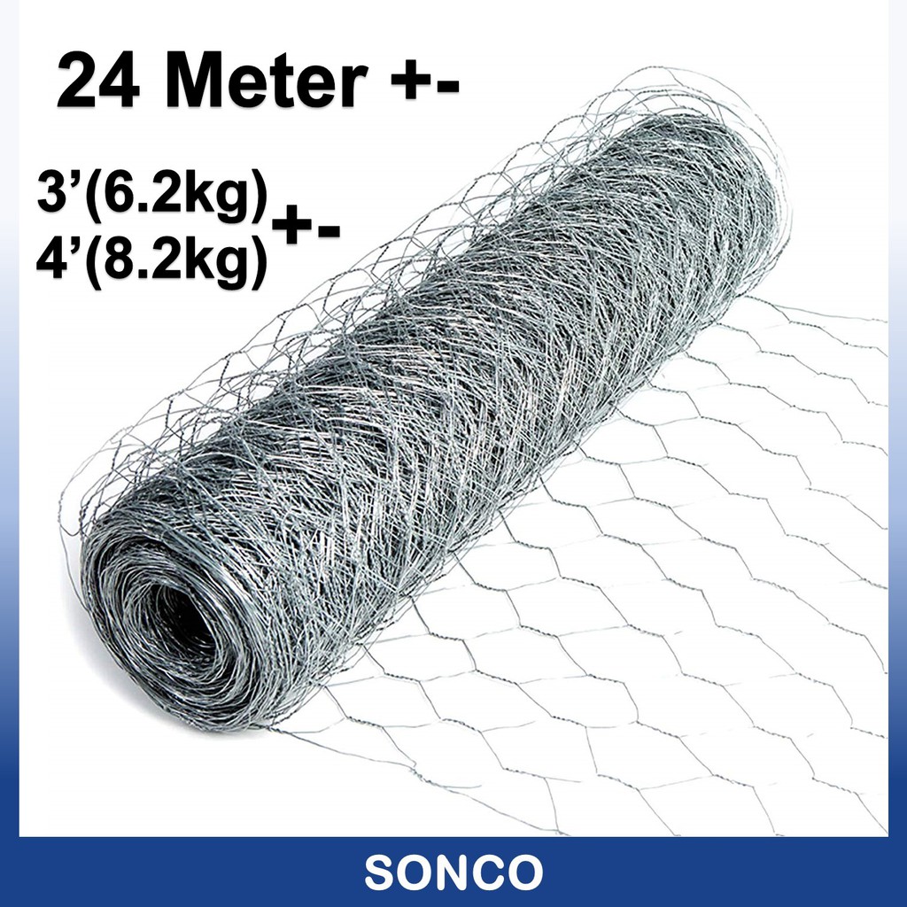 24 Meter Stronger QUALITY 1/2'' x 1/2'' GALVANIZED HEXAGON CHICKEN WIRE ...