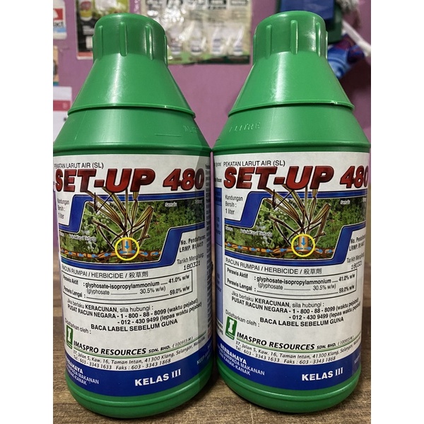 racun set -up 41 1liter 1000ml serap (glyphosate isproylammonuim 41% ...