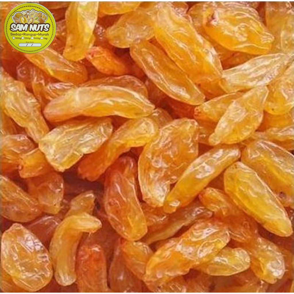 Long Golden Raisins | Kismis Kuning Panjang | Jumbo 1kg 500g 250g 100g ...