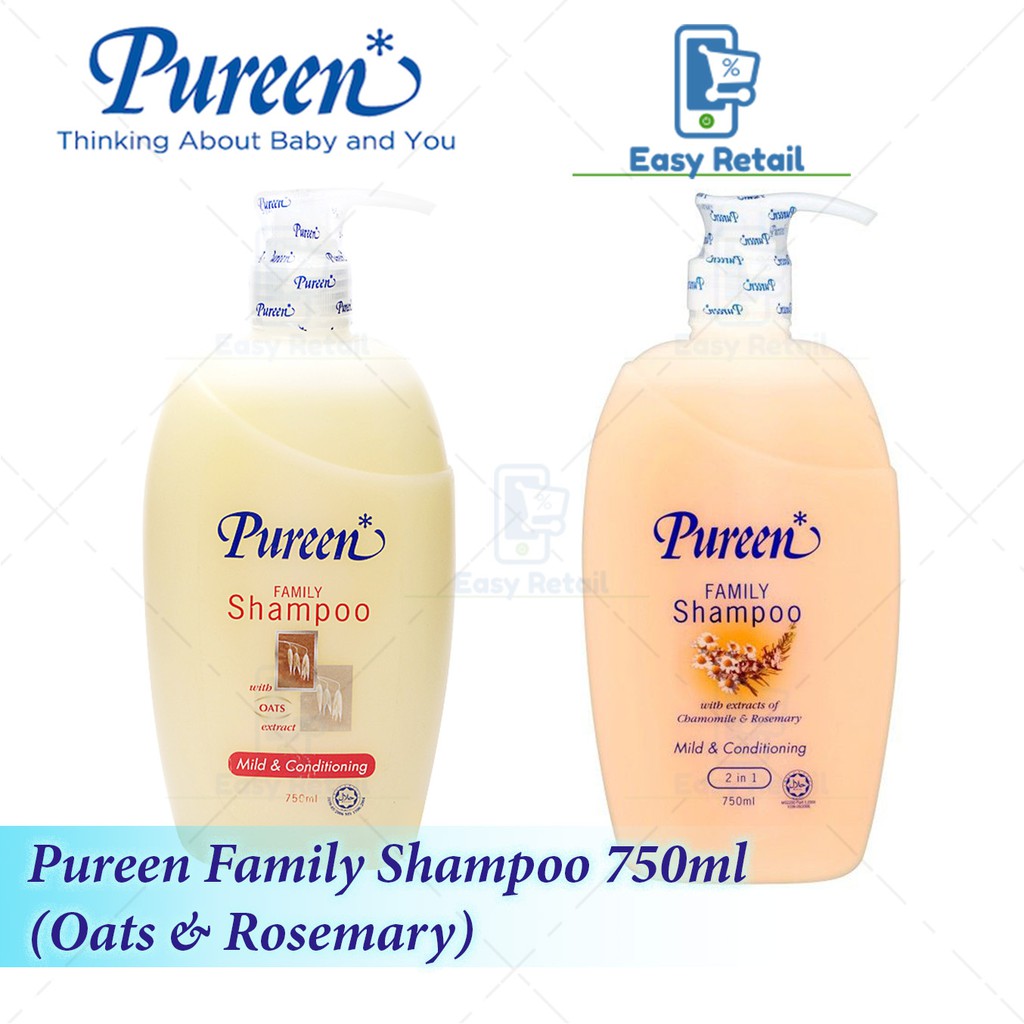 Pureen Family Shampoo 750ml (Rosemary and Chamomile/ Oats) | Shopee ...