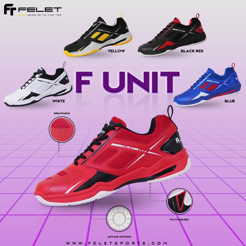 FELET Badminton Shoe F-UNIT 100% Original by FLEET | Shopee Malaysia