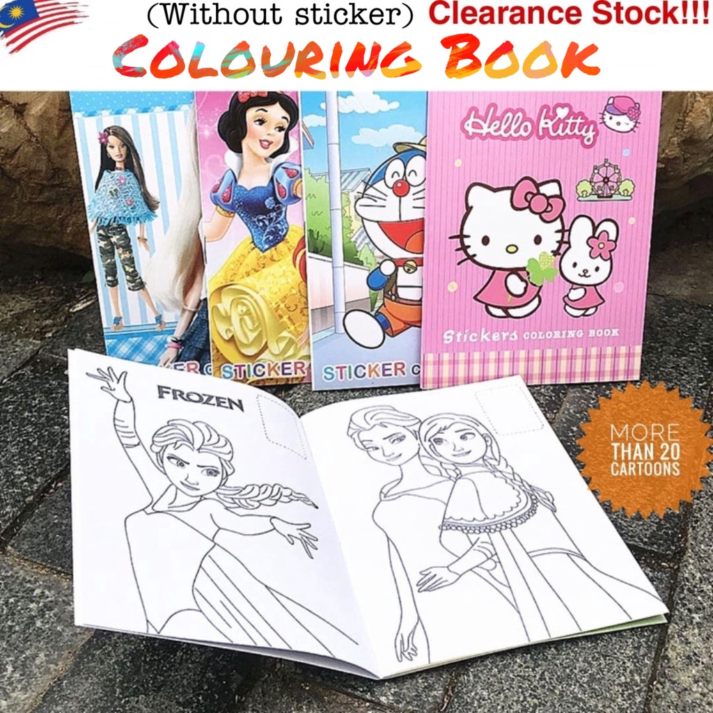 A4 Size Cartoon Colouring Children Activity Book Kids Colouring Kartun ...