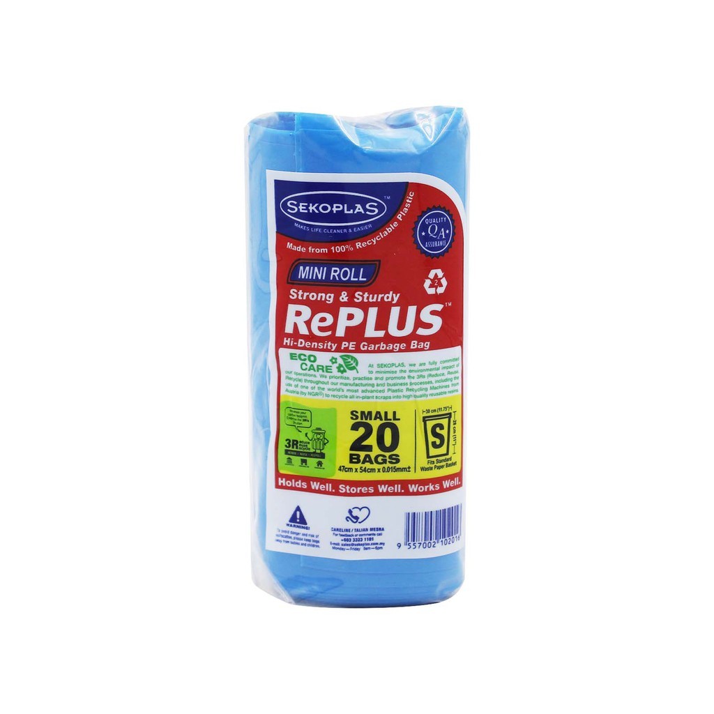 Sekoplas Replus Mini Roll Garbage Bags Small (20 pcs) | Shopee Malaysia