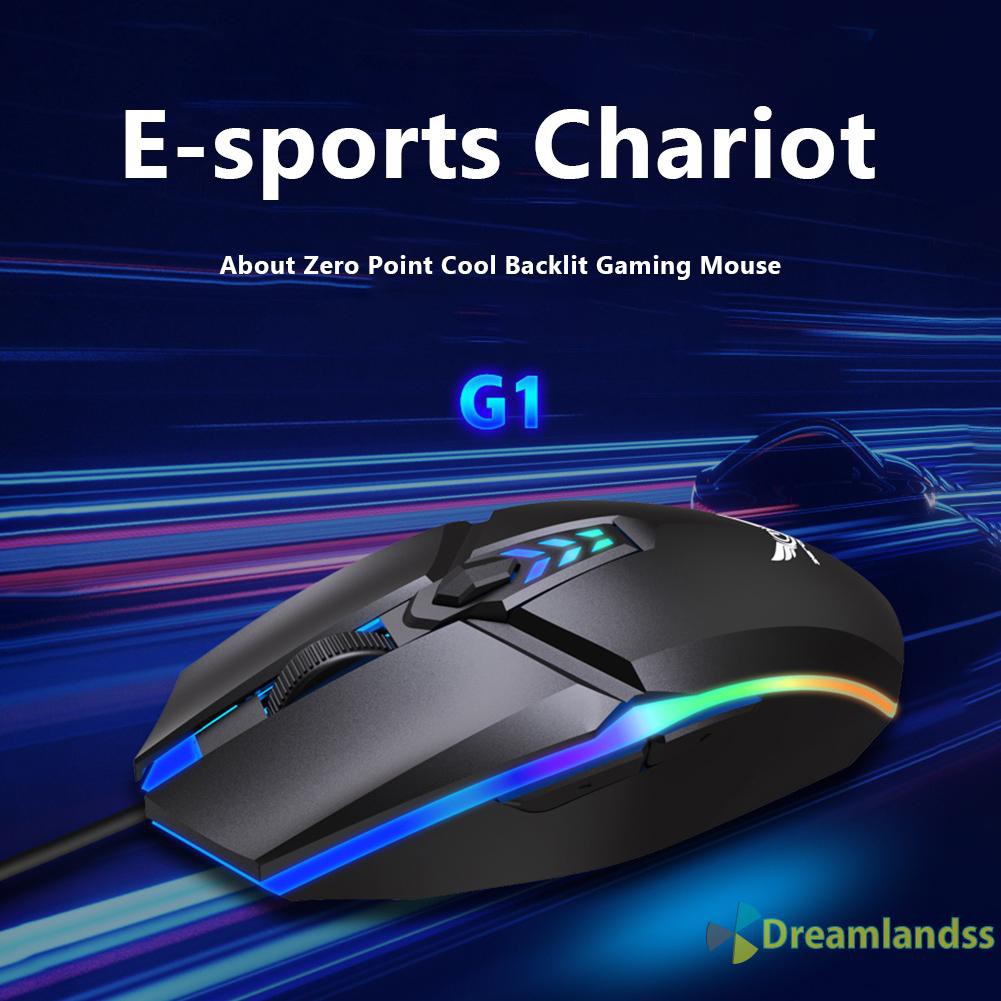 Dr zerodate g1 rgb wired gaming mouse optical mice for laptop desktop ...