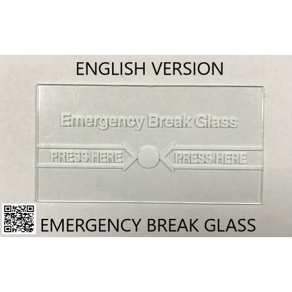 *Ready Stock* Emergency Breakglass Glass Piece ONLY x10 for Single Pole ...