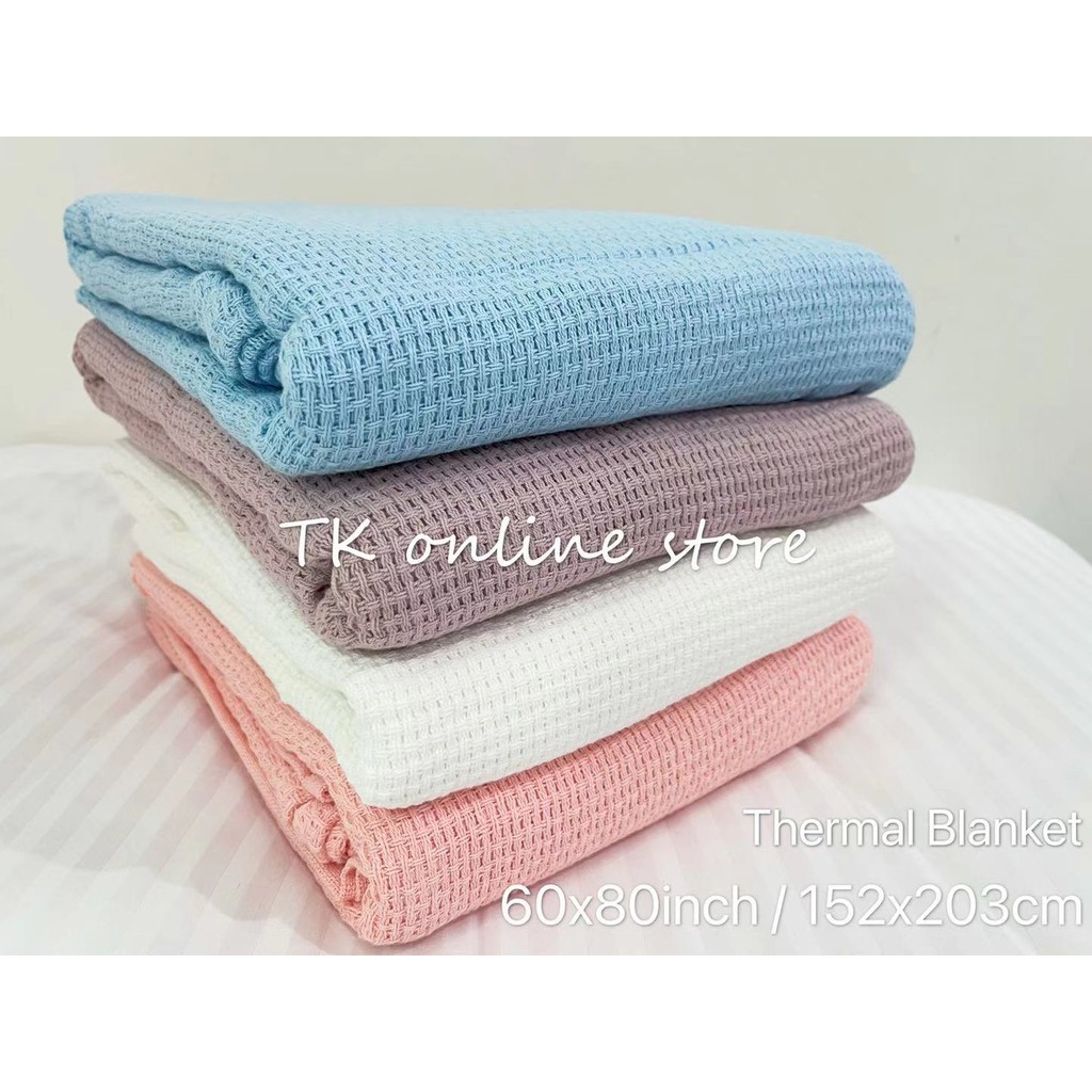 Selimut Thermal Blanket - Single 100% Cotton | Shopee Malaysia