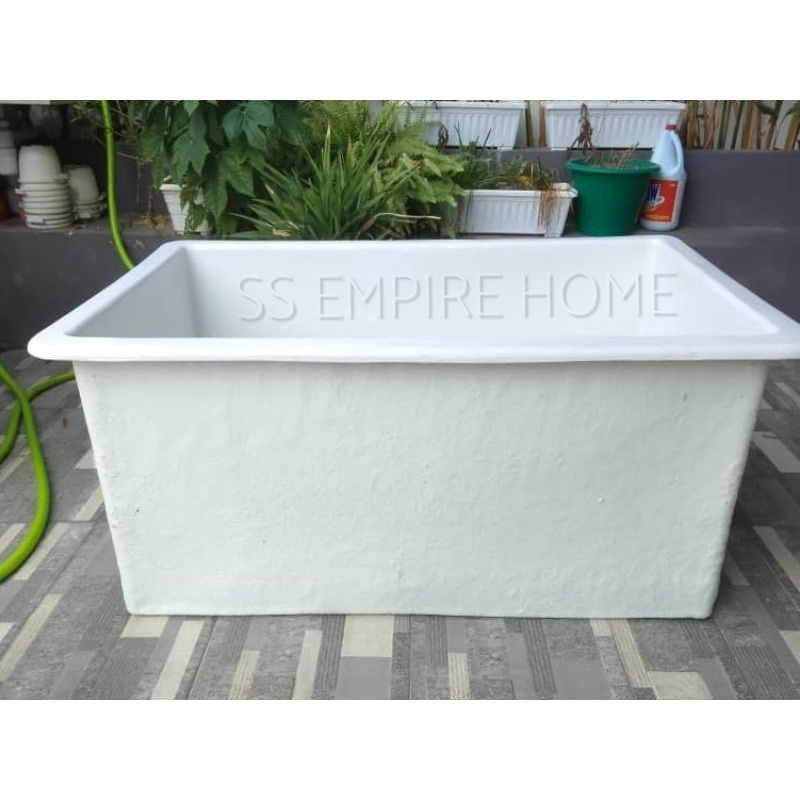 NEX 3 x2x1.5 White Fiberglass Fish Tank Water Pond Aquarium Heavy Duty ...