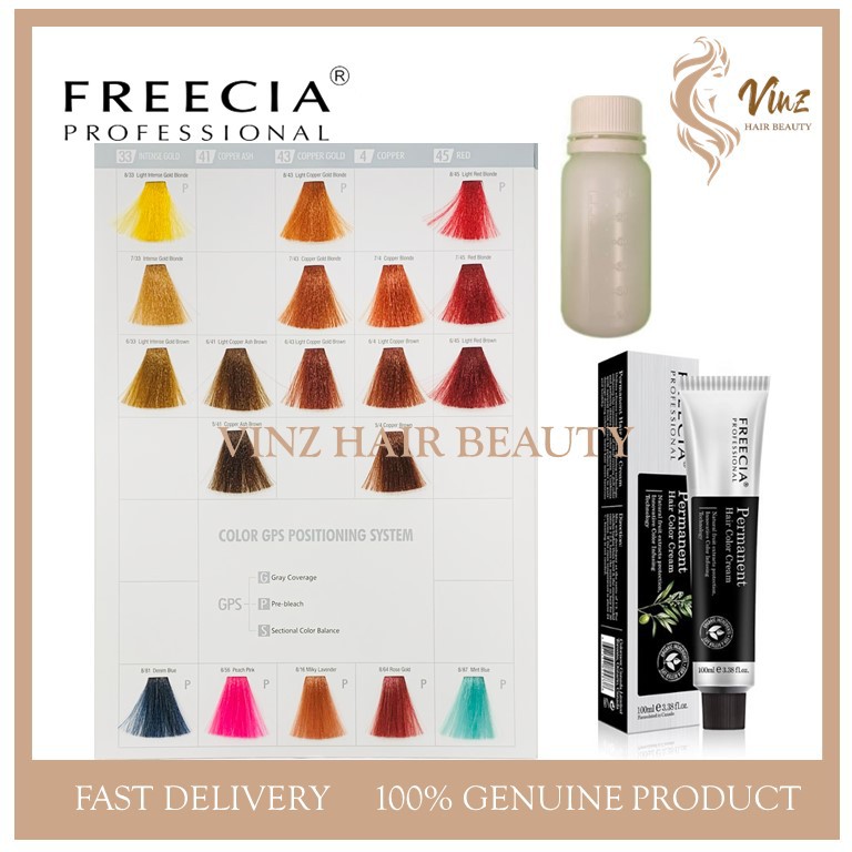 FREECIA Professional Hair Dye Color Cream with Oxidant 100ml + 100ml ...