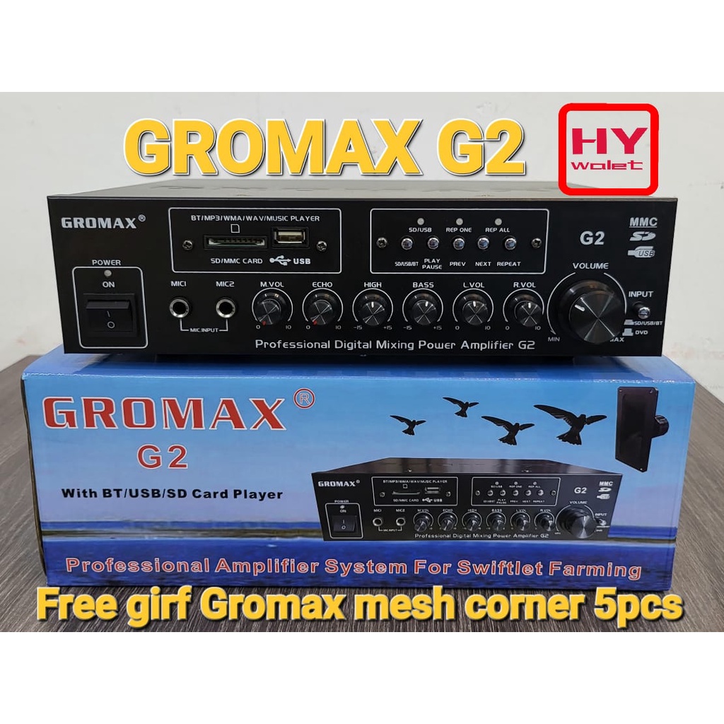 GROMAX G2 Amplifier Swiftlets Farming (200tweeter) | Shopee Malaysia