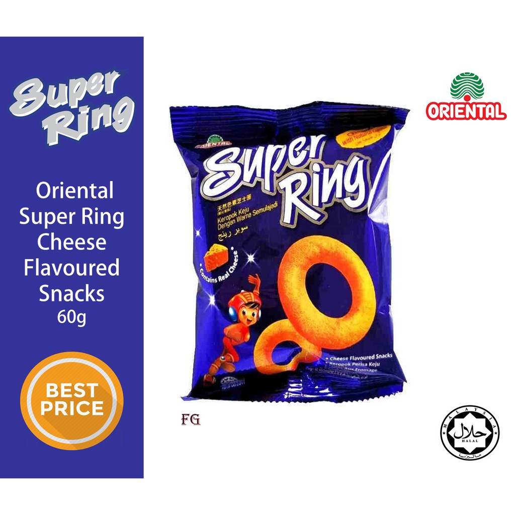 Oriental Super Ring Cheese Flavoured Snacks 60g | Shopee Malaysia
