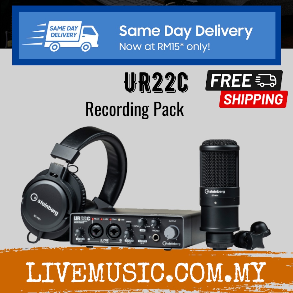Yamaha Steinberg UR22C USB Audio Interface / Recording Pack ( UR-22C ...