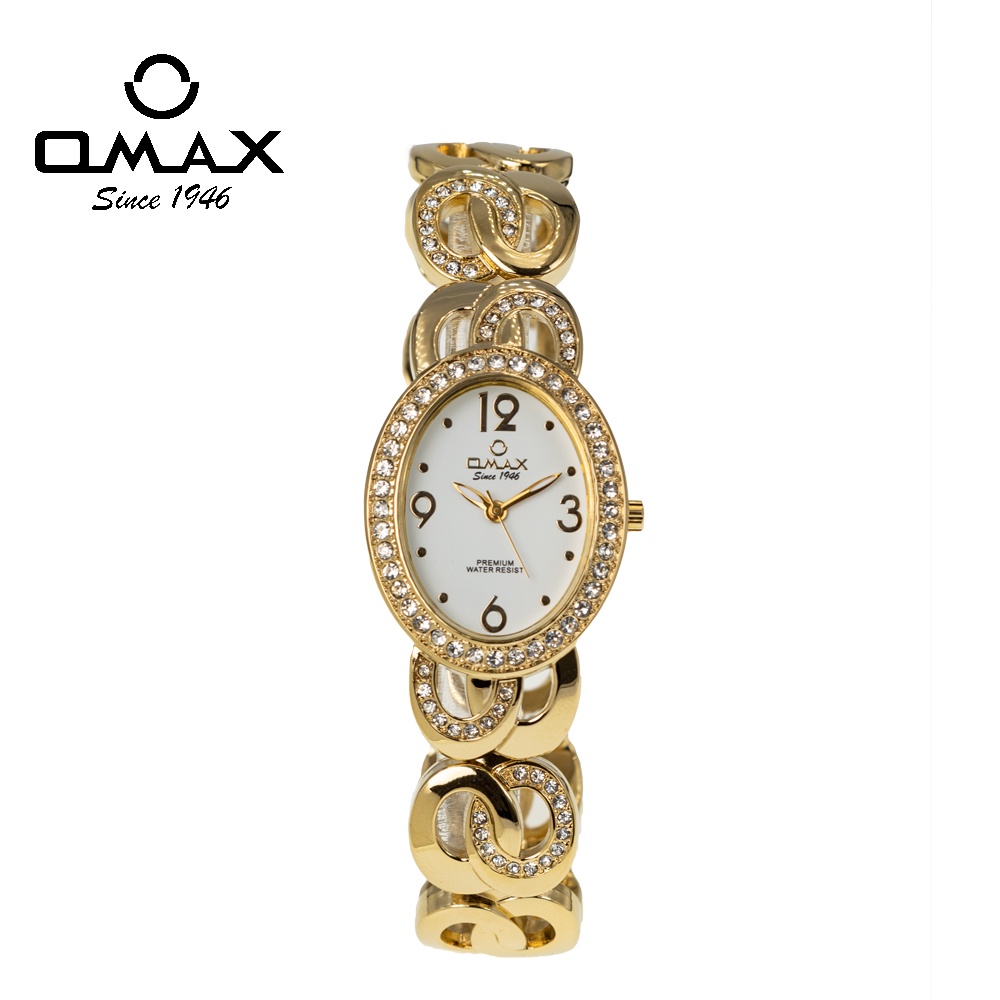 Omax Japan Movt Women's Wristwatch Gold Watch OAB154G-WH | Shopee Malaysia