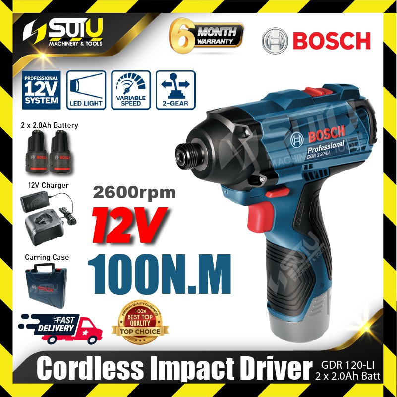 BOSCH GDR 120-LI / GDR120-LI 12V 100N.M Professional Cordless Impact ...