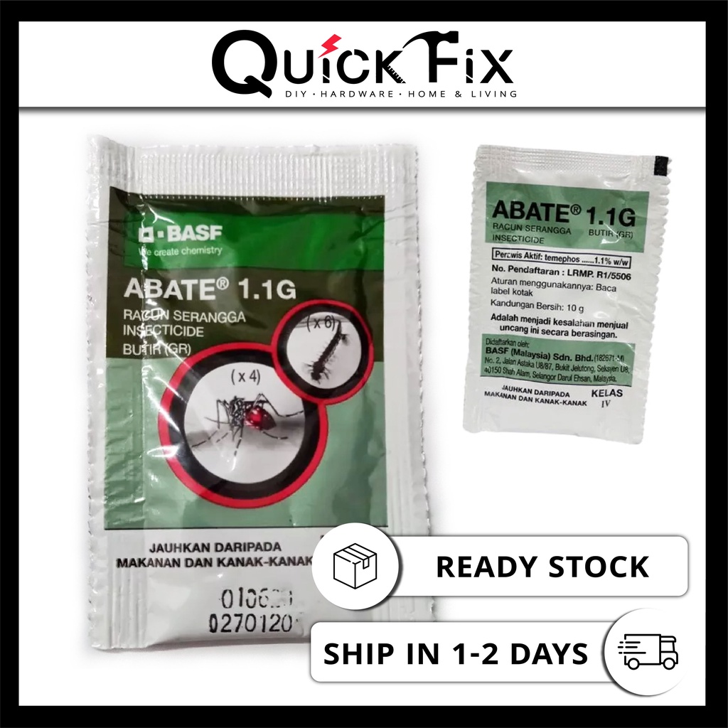 QuickFix BASF Abate 1.1G Aedes Mosquito Larvae 10 gram Untuk Larva ...