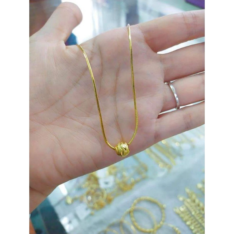 Rantai design belut+charm emas bangkok sadur 24k | Shopee Malaysia