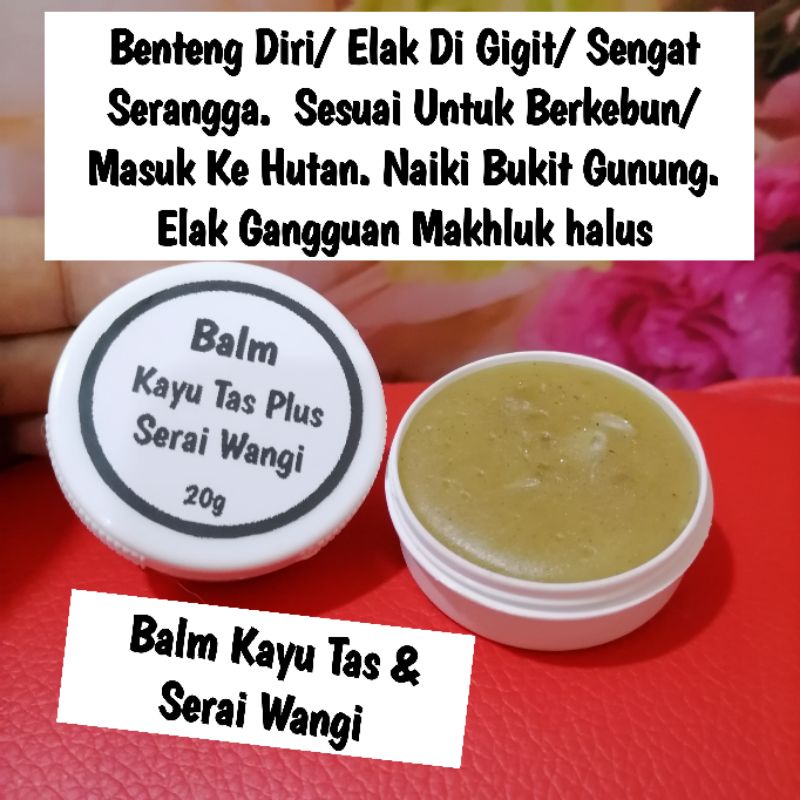 balm kayu Tas & serai wangi Benteng diri /elak di sengat serangga ...