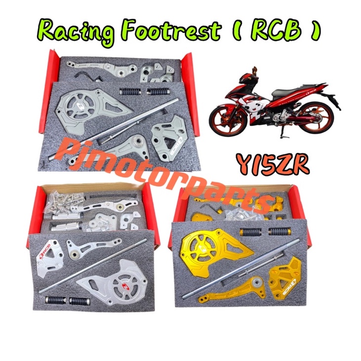 Y16/Y16ZR/Y15/Y15ZR V1 V2 (100% Original RCB) S2 Single Racing Footrest S2 Footrest Racing (Gold ...