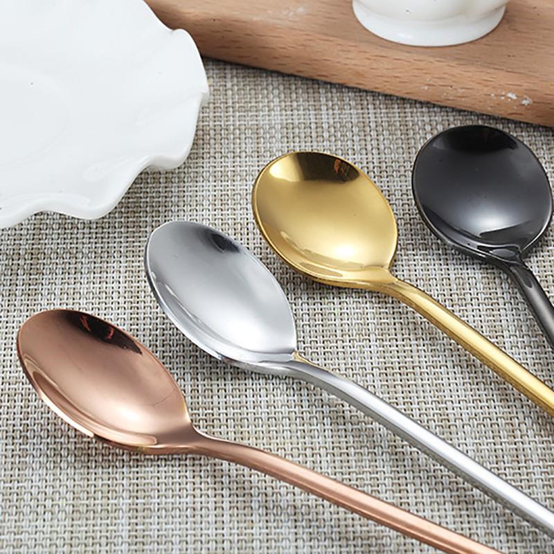 24cm Long Handled Coffee Teaspoon Stirring Spoon Ice Cream Stainless