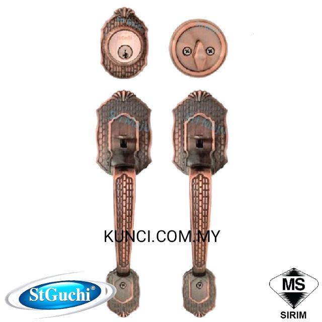 St Guchi SGTH 200 AC Lockset Double Handle Gripset Handleset Door Lock ...