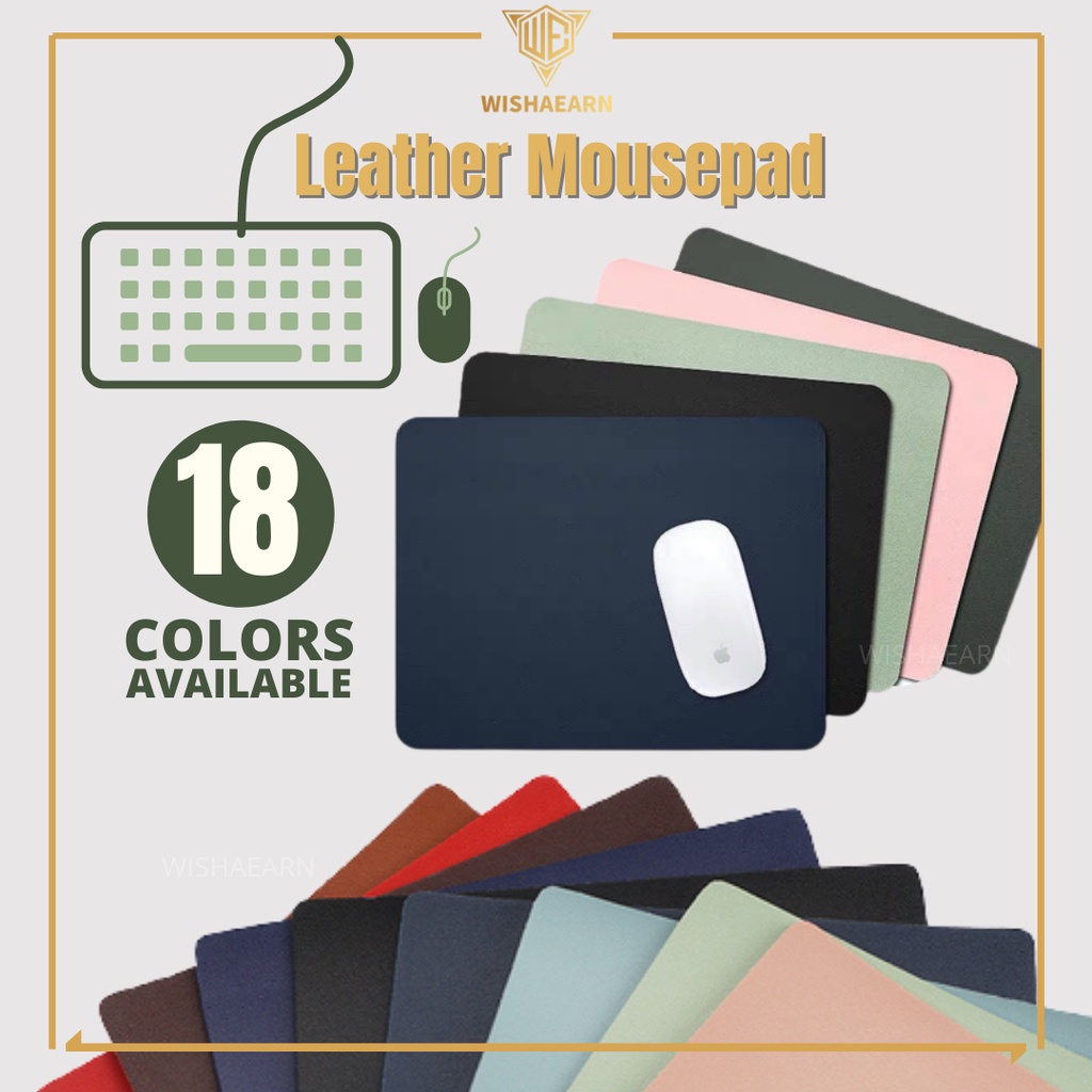 [21*23CM] Small Leather Mousepad Keyboard Mat Pu Leather Waterproof ...