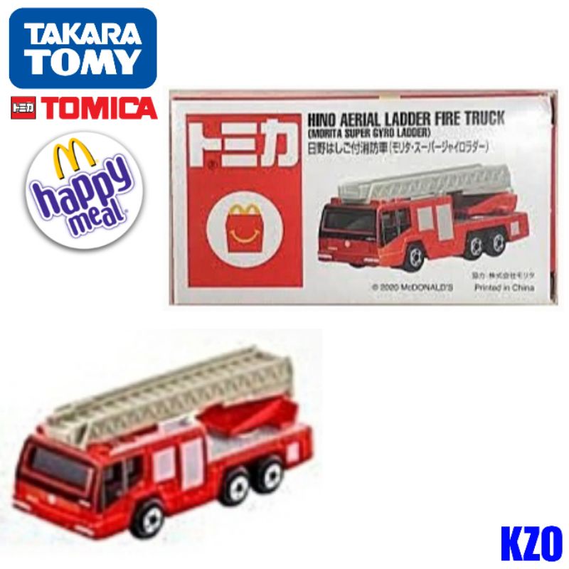 Happy Meal Tomica 50th 2020 Hino Aerial Ladder Fire Truck (Morita Super Gyro Ladder) Unseal Box ...