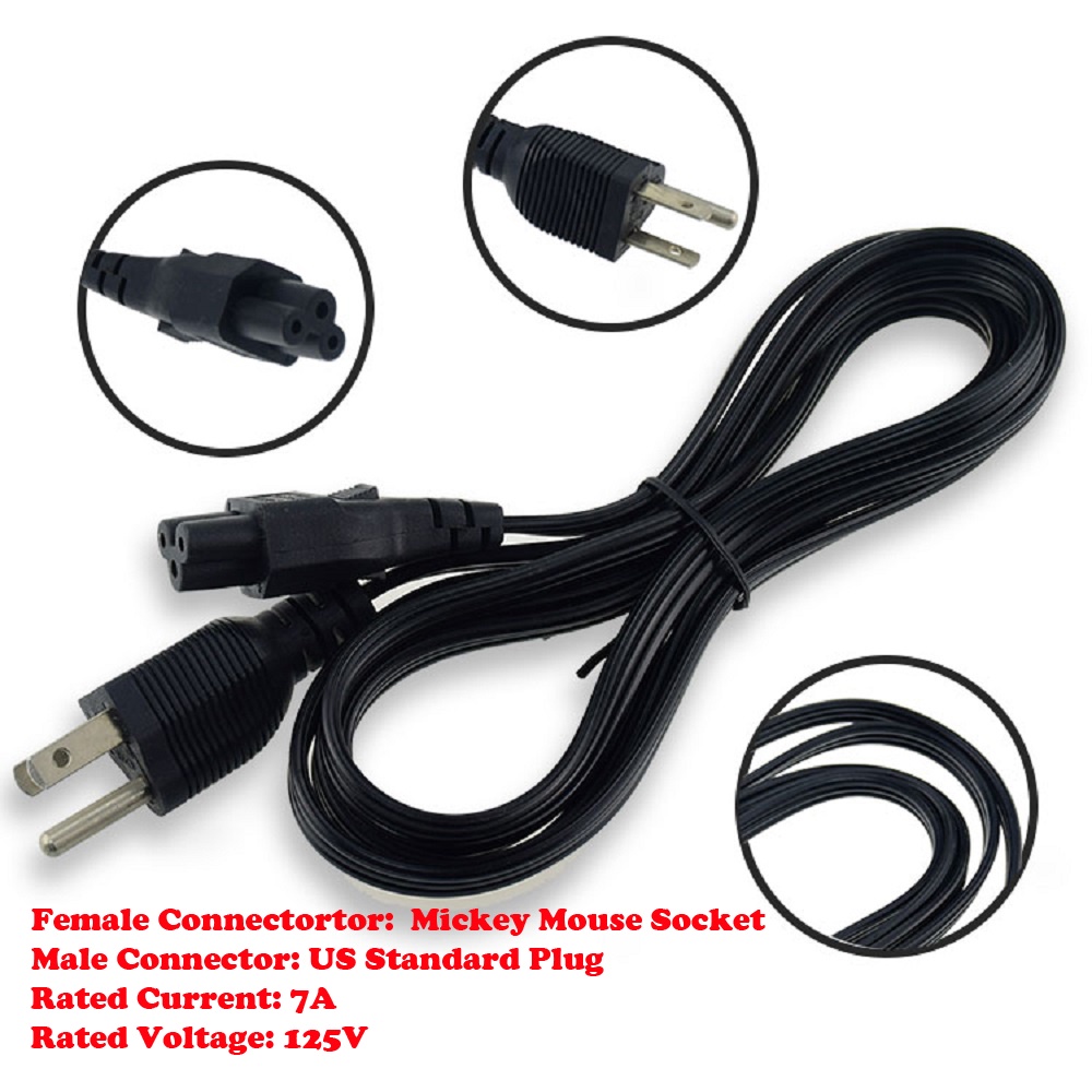 US/EU/AU Plug 3-Pin Power Cable / EU Plug 2-Pin Power Cable / Kabel ...