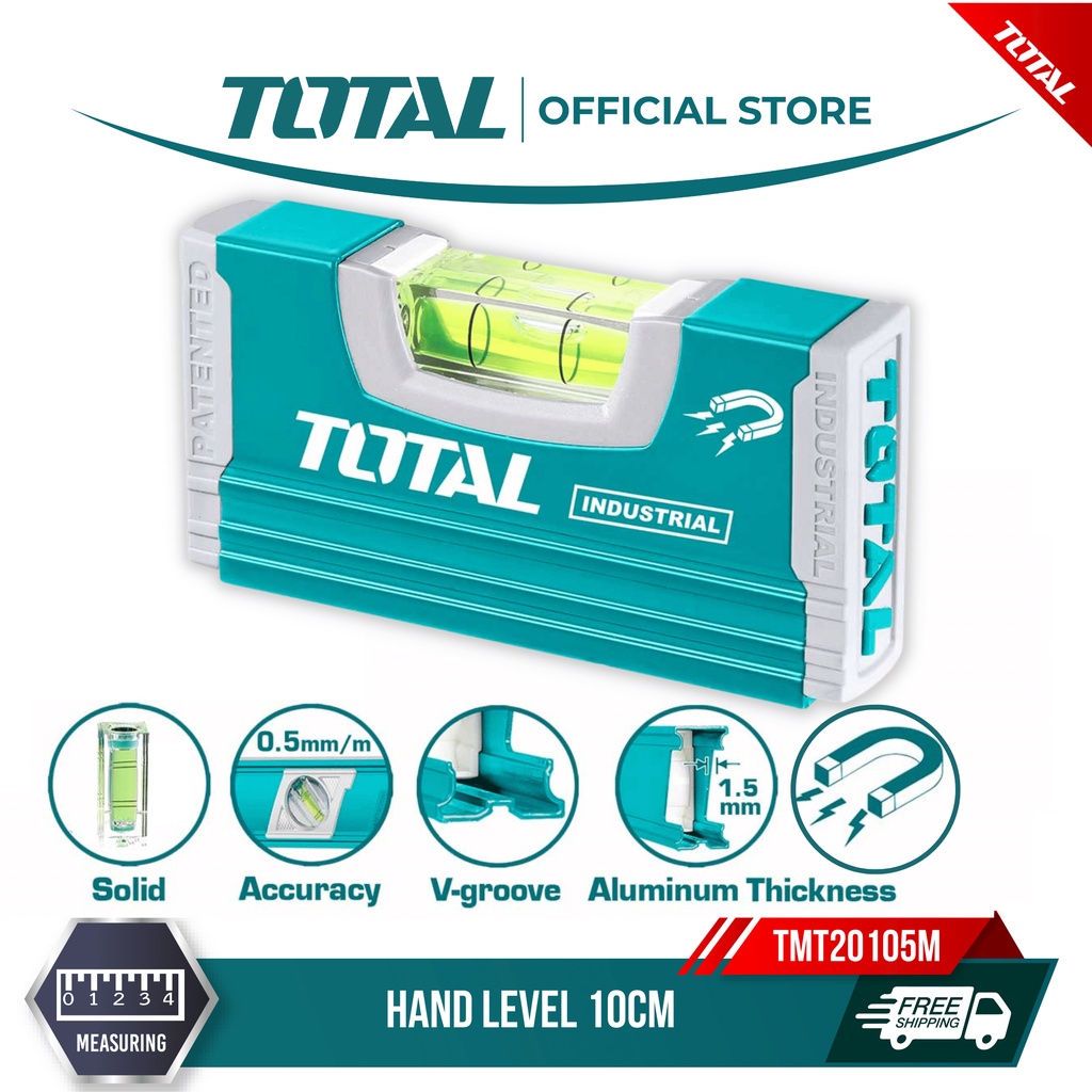 Total Hand Spirit Level (10cm) TMT20105M | Shopee Malaysia