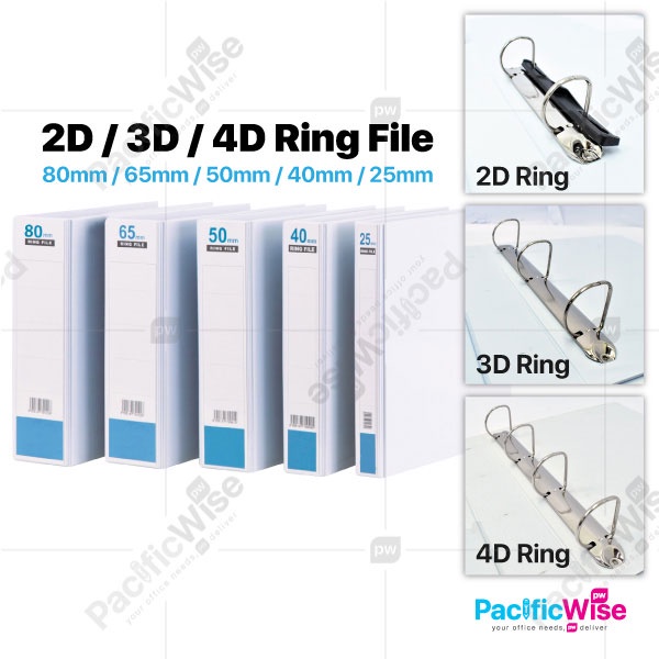 PVC Ring File/East File/2D/3D/4D Ring Binder/Fail Cincin PVC/File Filing/A4/25mm/40mm/50mm/65mm ...