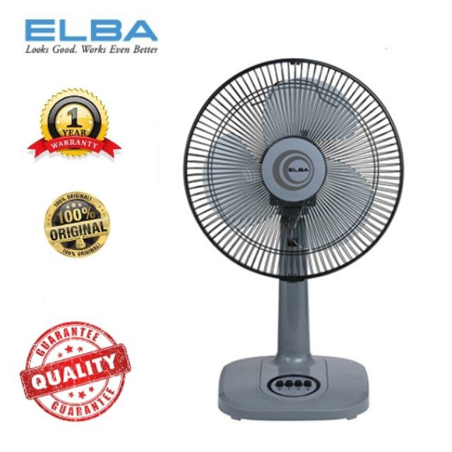 ELBA Table Fan / Kipas Meja 12" ( ETF-G1220(GR) ) | Shopee Malaysia