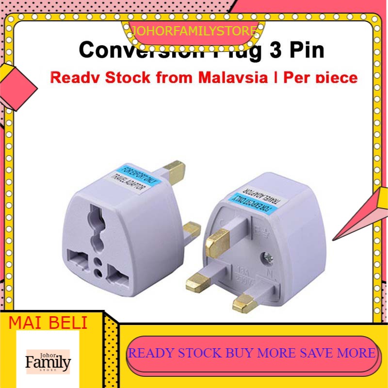 3 Pin Conversion Plug Universal Adapter British Socket Adapter Plug ...