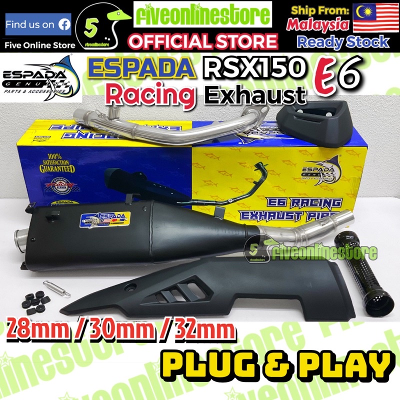 ESPADA Racing RSX150 Exhaust Pipe E6 Series Ekzos Paip Maniful 28mm 30mm 32mm RSX RS150 Standard ...