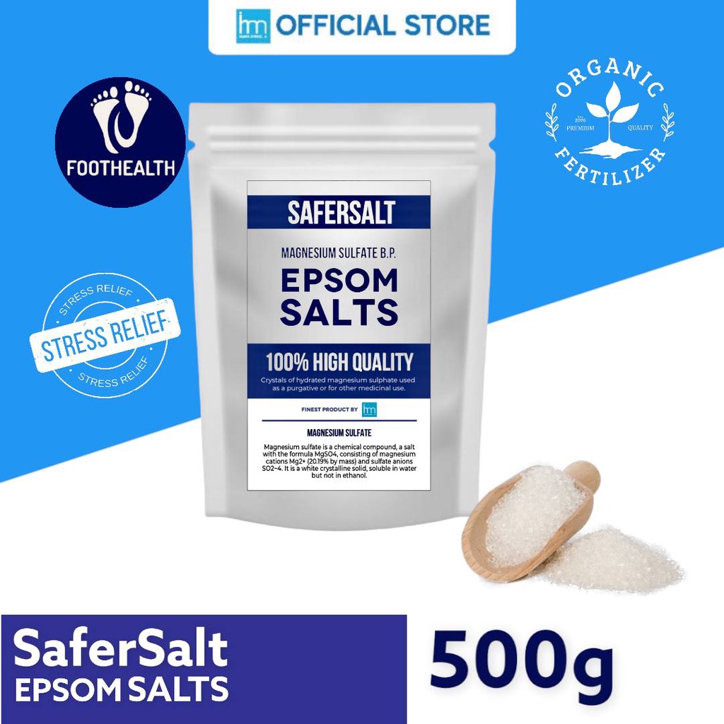 Safersalts Epsom Salt with BD Magnesium Sulphate (500g) | Shopee Malaysia