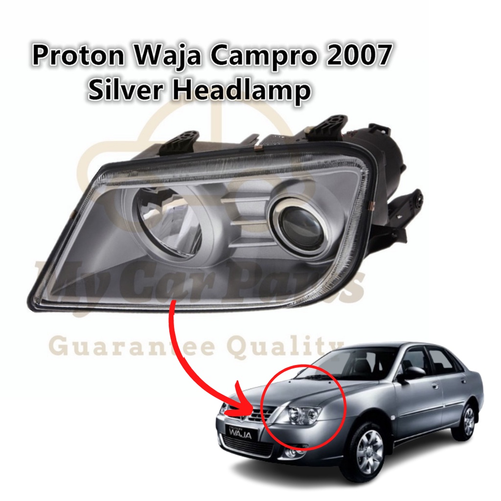 Proton Waja Campro CPS 2007 Silver Head Lamp Lampu Besar Depan | Shopee ...