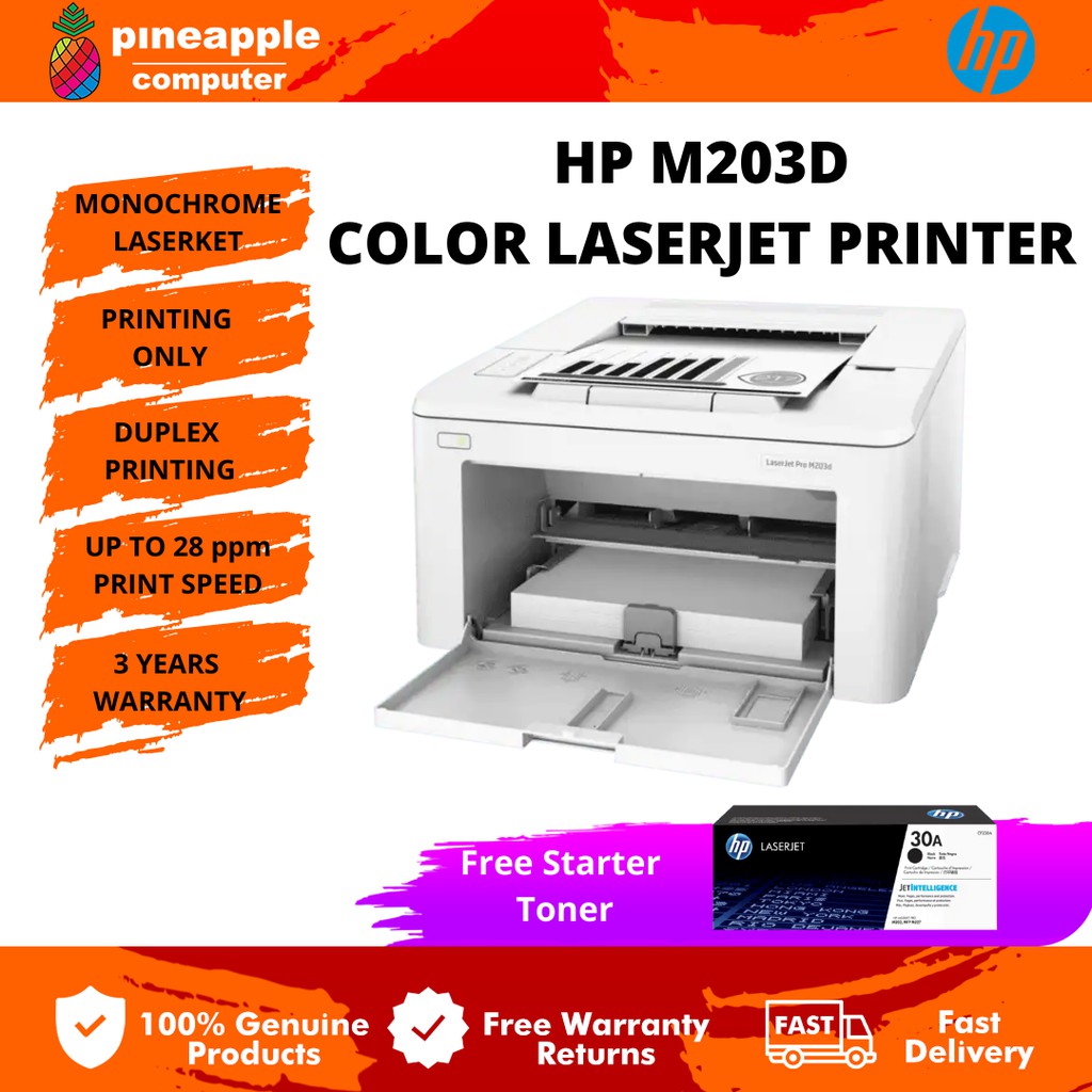 HP LaserJet Pro M203d Printer - Print/Duplex | Shopee Malaysia