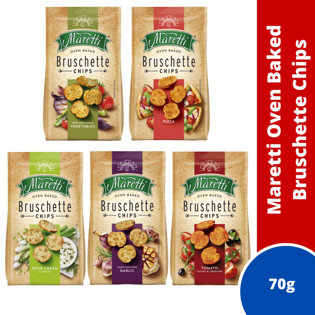 Maretti Oven Baked Bruschette Chips - Assorted Flavors (70 g) | Shopee ...