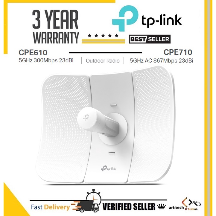 TP-LINK CPE610 / CPE710 5GHZ 23DBI OUTDOOR CPE WITH 6KV LIGHTING ...