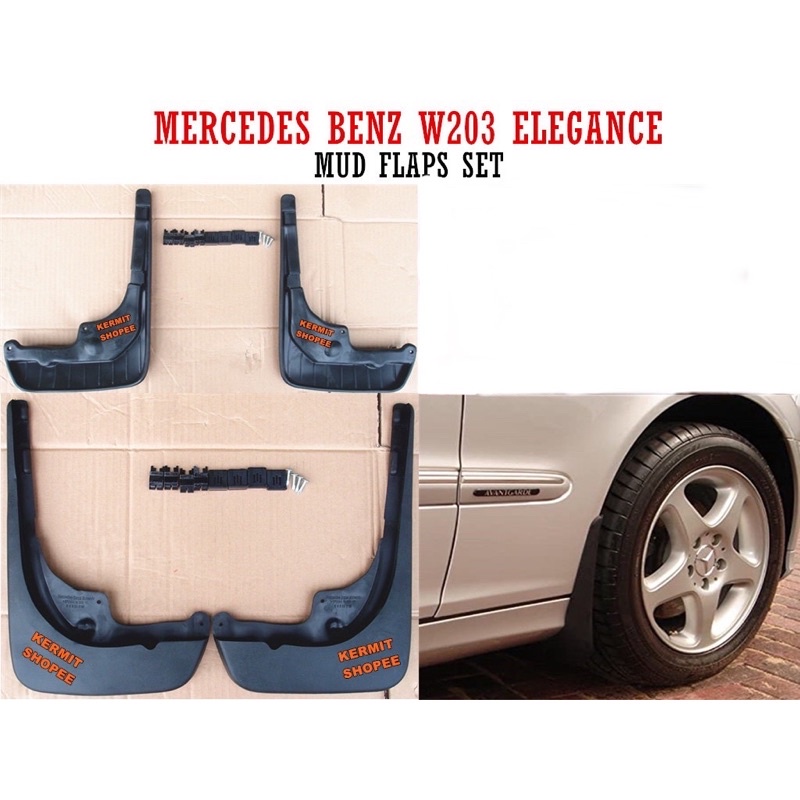 Mercedes Benz W203 Soft Rubber Mudflap Mud Blocker (FRONT 2pc) | Shopee ...